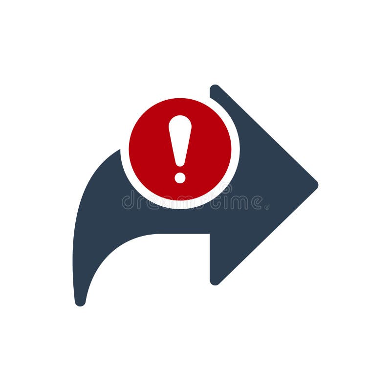 Next Icon, Arrows Icon with Exclamation Mark. Next Icon and Alert ...