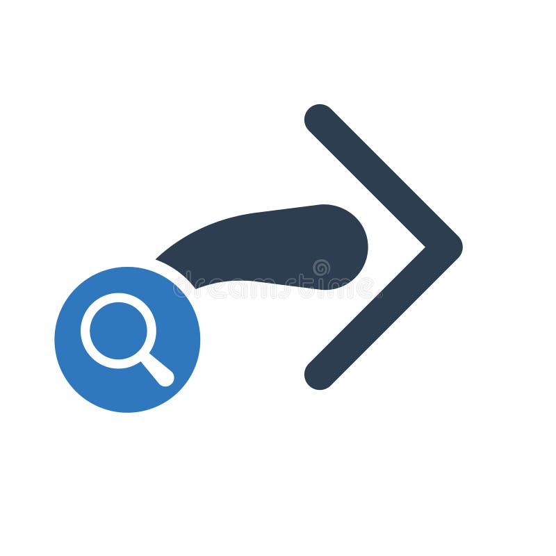 Next Icon, Arrows Icon with Research Sign. Next Icon and Explore, Find ...
