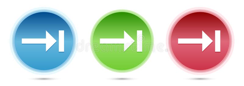 Next Icon Glass Round Buttons Set Illustration Stock Vector ...