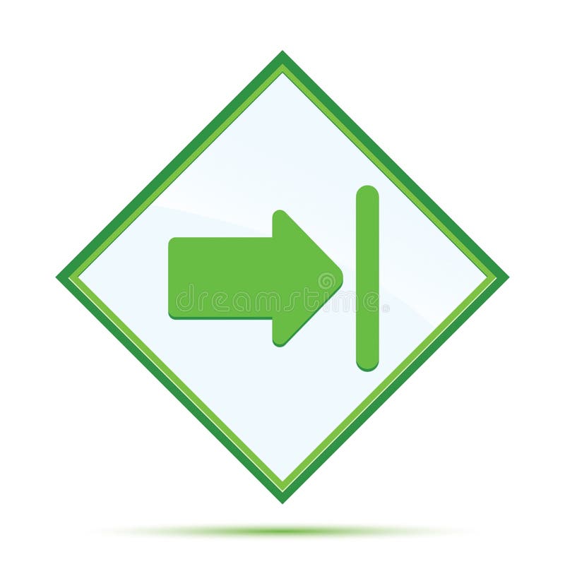 Next Icon Modern Abstract Green Diamond Button Stock Illustration ...