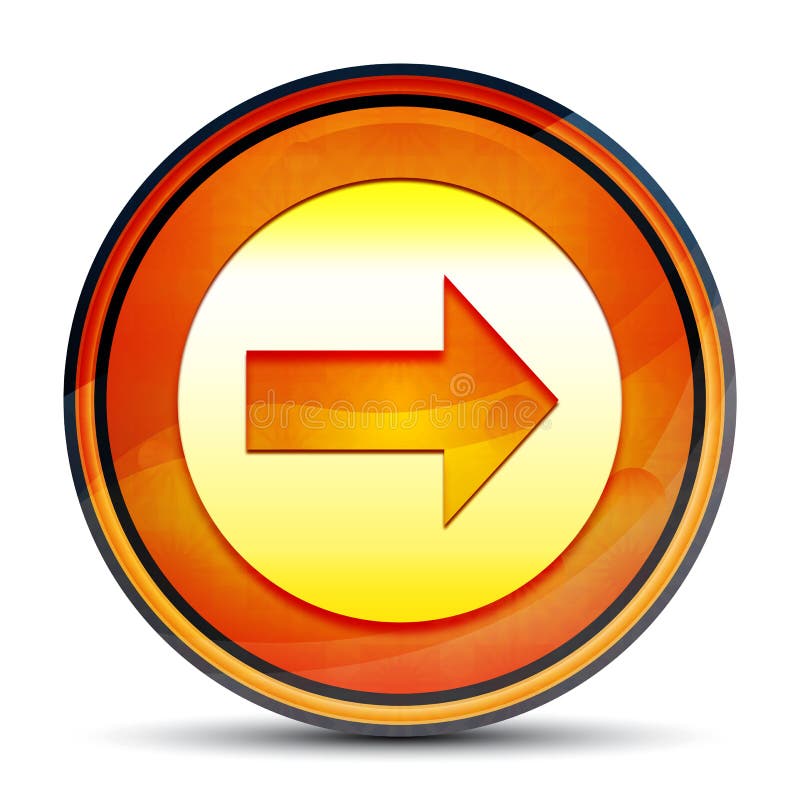 Next Icon Shiny Bright Orange Round Button Illustration Stock ...