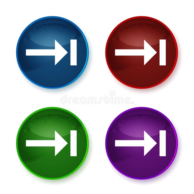 Next Icon Shiny Round Buttons Set Illustration Stock Vector ...
