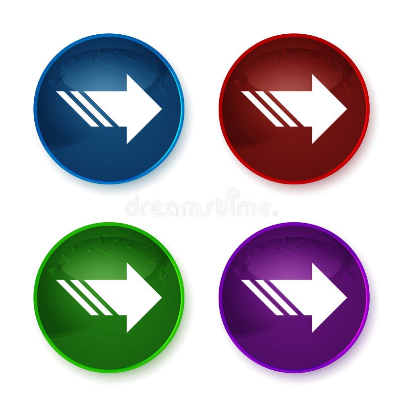Next Icon Shiny Round Buttons Set Illustration Stock Vector ...