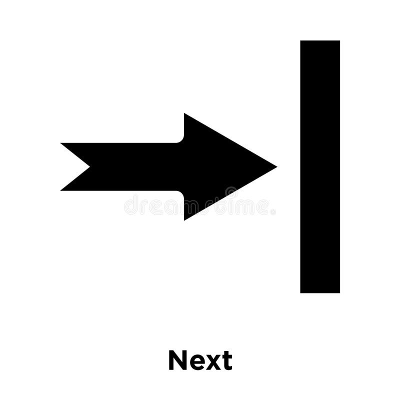 Next Icon Vector Isolated on White Background, Logo Concept of N Stock ...