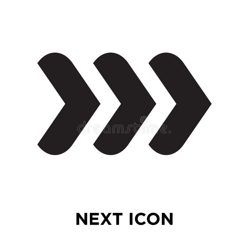 Next Concept Vector Linear Icon Isolated on Transparent Background ...