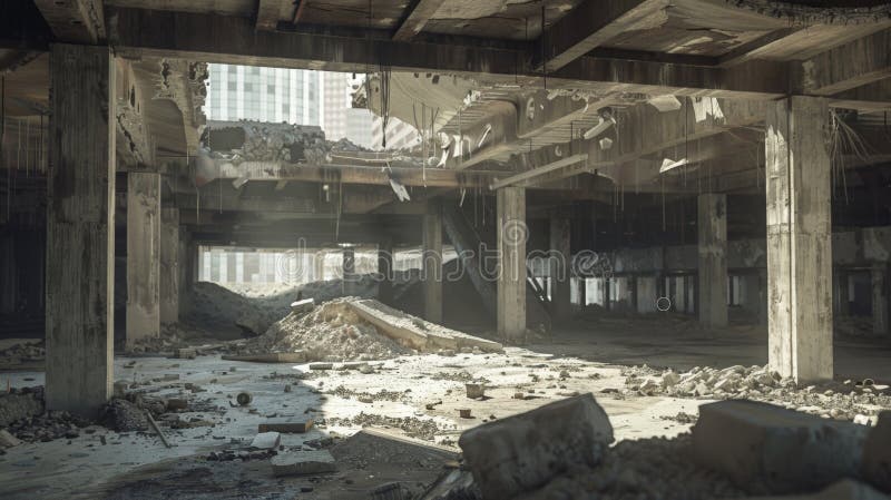 In the Next Image the Buildings Interior is Revealed with Piles of ...