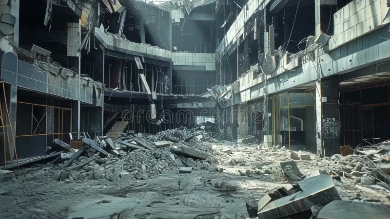 In the Next Image the Buildings Interior is Revealed with Piles of ...