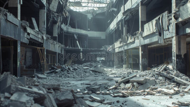 In the Next Image the Buildings Interior is Revealed with Piles of ...