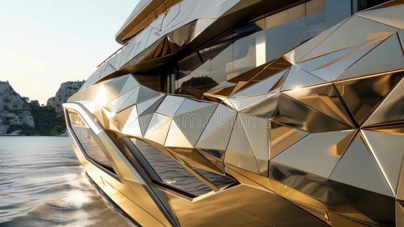 The Next Image Showcases a Yacht with a Striking Geometric Hull Design ...
