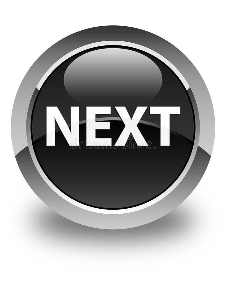 Next Glossy Orange Round Button Stock Illustration - Illustration of ...