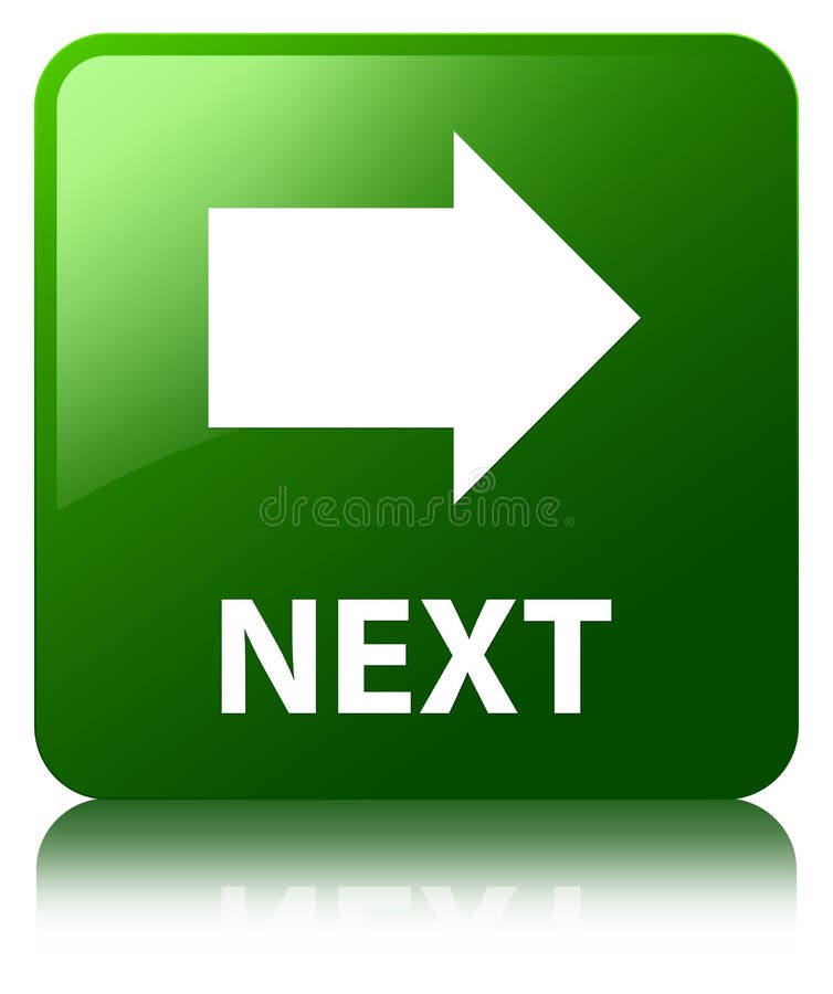 Next Green Square Button Red Ribbon in Middle Stock Illustration ...