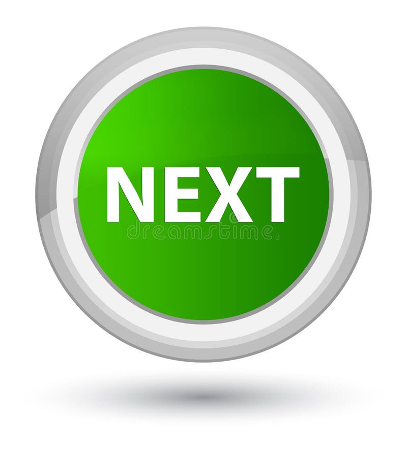 Next Prime Green Round Button Stock Illustration - Illustration of ...