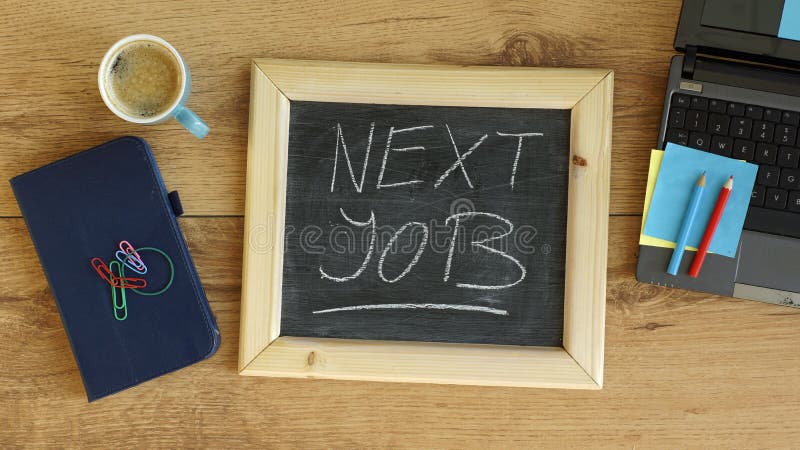 Next job written stock photo. Image of success, search - 51871278