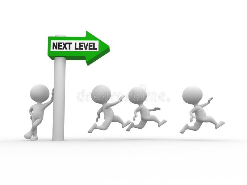 The next level promotion stock illustration. Illustration of role ...