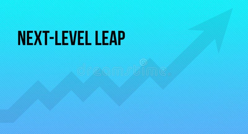 Next-Level Leap Text Message. Upward Accelerating Arrow and Blue ...