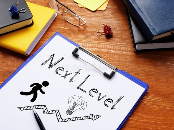 Next Level is Shown on the Business Photo Using the Text Stock Image ...