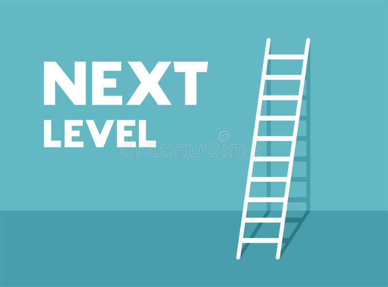 Next Level and Stairs Message Stock Vector - Illustration of business ...
