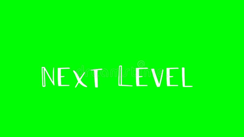 Level Up Text Green Screen Animated Video Stock Video - Video of ...