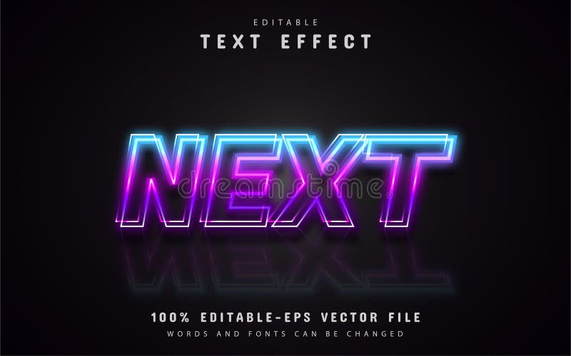 Next Neon Inscription. Next Steps Neon Sign, Design Template, Modern ...
