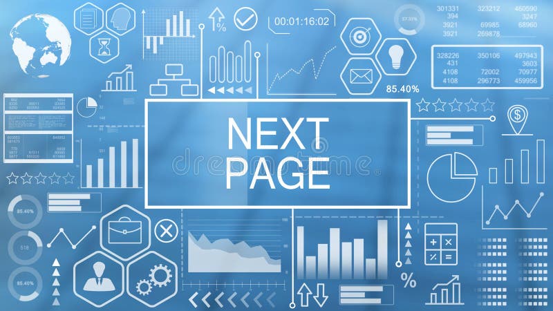 Next Page, Animated Typography Stock Illustration - Illustration of ...