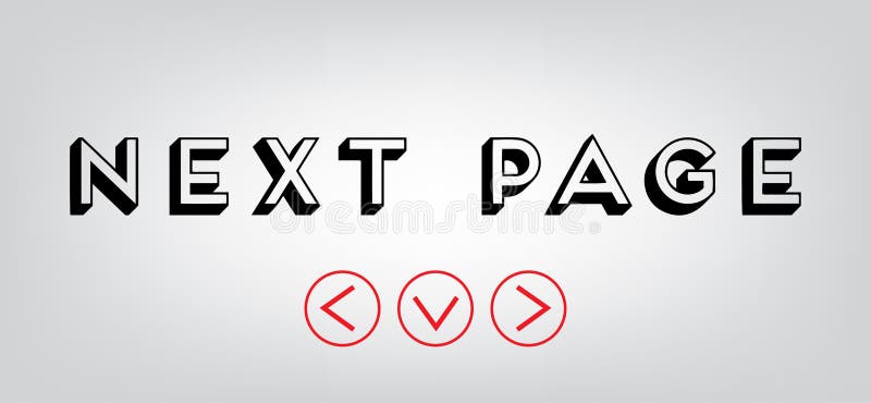 Next Page stock vector. Illustration of page, arrowheads - 164787831
