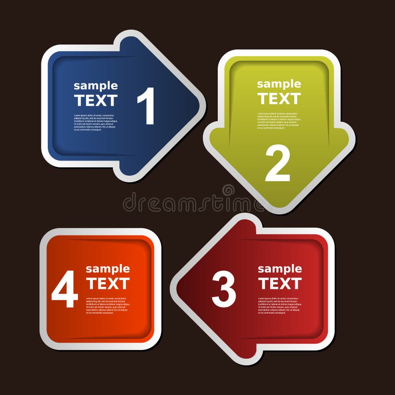 Next step arrow boxes stock vector. Illustration of option - 28218690