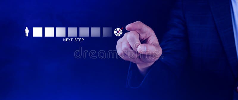 Next Step Business Concept, Goal and Target, Success and Business ...