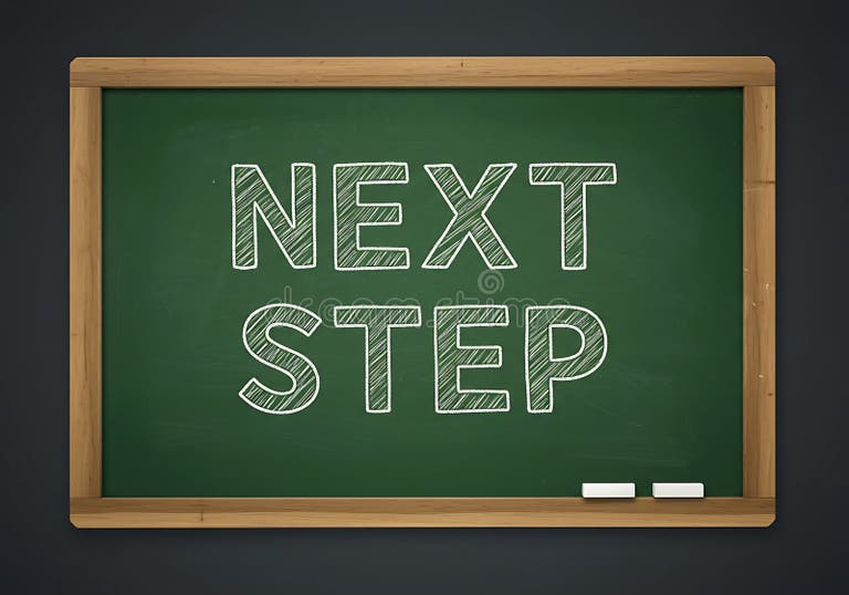 Next Step Chalkboard Background for Study Planning and Success Tips ...