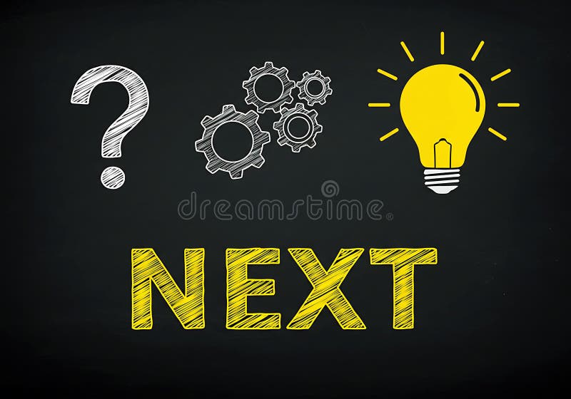 Next Step Chalkboard Educational Graphic for Motivation and Learning ...