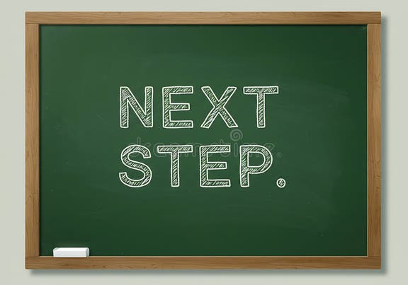 Next Step Chalkboard Graphic for Education Planning and Academic Goals ...