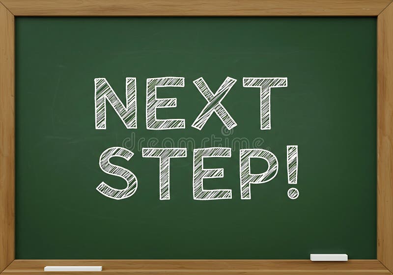 Next Step Chalkboard Visual Aid for Teaching and Educational Guidance ...