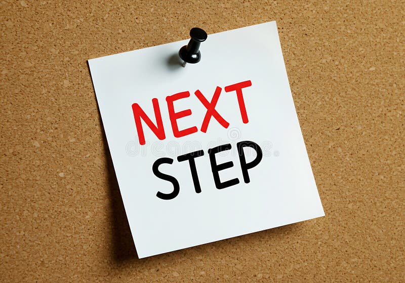 Next Step Corkboard Sticky Note for Effective Goal Tracking Stock ...