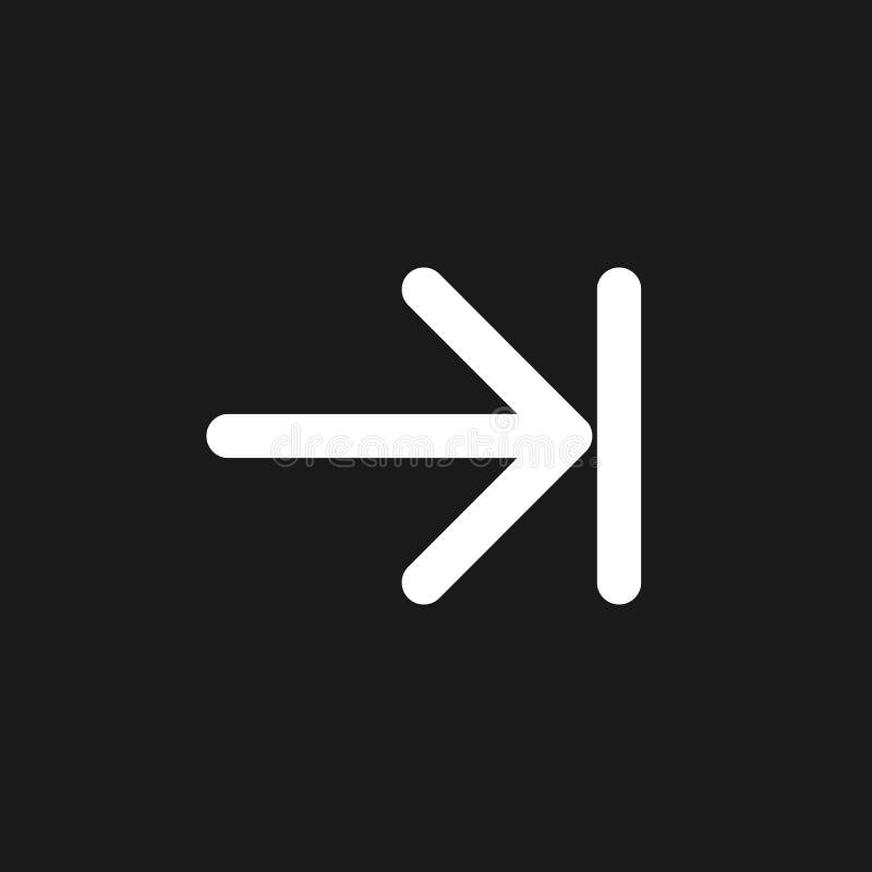 Next Step Dark Mode Glyph Ui Icon Stock Vector - Illustration of menu ...