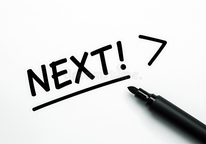 Next Step Forward Motivational Arrow Handwritten Concept Design Stock ...