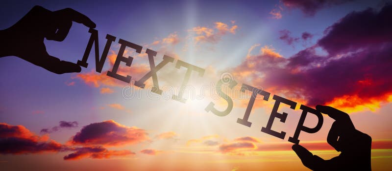 Next Step - Wooden Signpost with One Arrow Stock Image - Image of ...