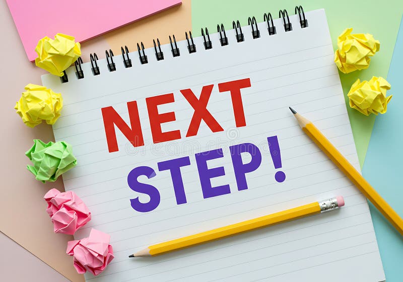 Next Step Motivational Spiral Notebook Design Creative Journal Cover ...