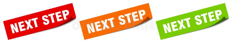 Next Step Sticker. Next Step Square Isolated Sign Stock Vector ...