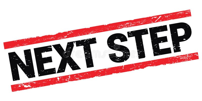 NEXT STEP Text on Black-red Rectangle Stamp Sign Stock Illustration ...