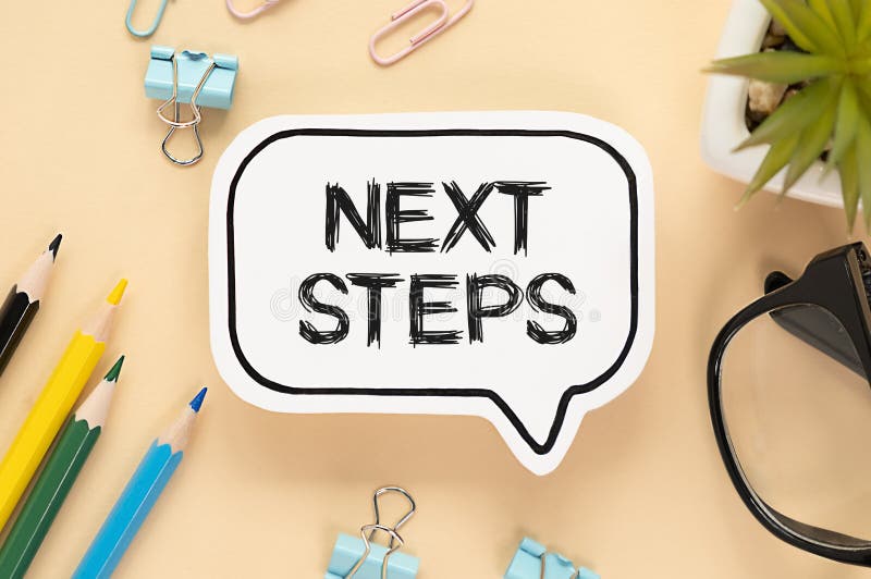 Next Step Text Written on a Diary Stock Image - Image of step, next ...