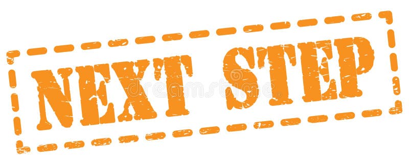 NEXT STEP Text Written on Orange Stamp Sign Stock Illustration ...