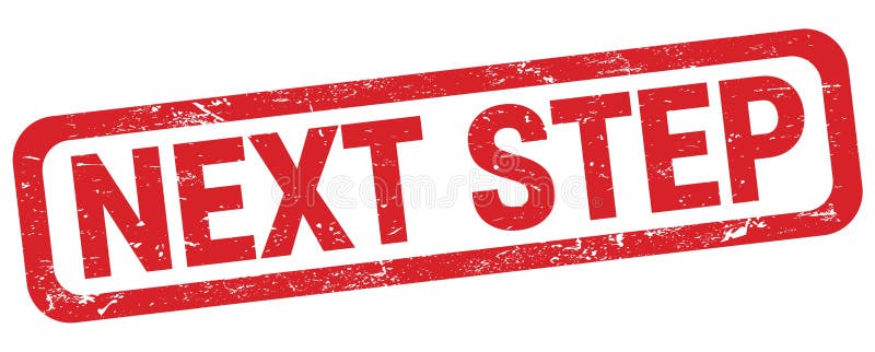 NEXT STEP Text Written on Red Rectangle Stamp Stock Illustration ...