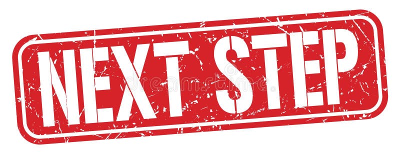 NEXT STEP Text Written on Red Stamp Sign Stock Illustration ...