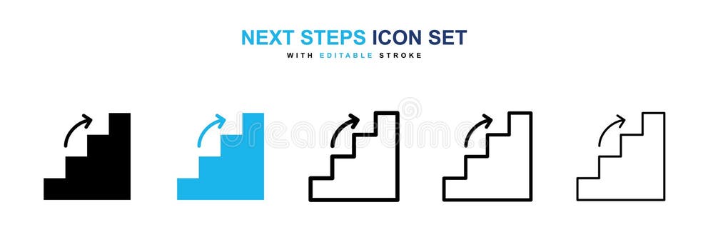 Next steps icon vector stock vector. Illustration of flat - 348442258