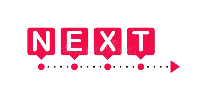 Next Steps. Red Point with Arrow. Concept of the Next Level Stock ...