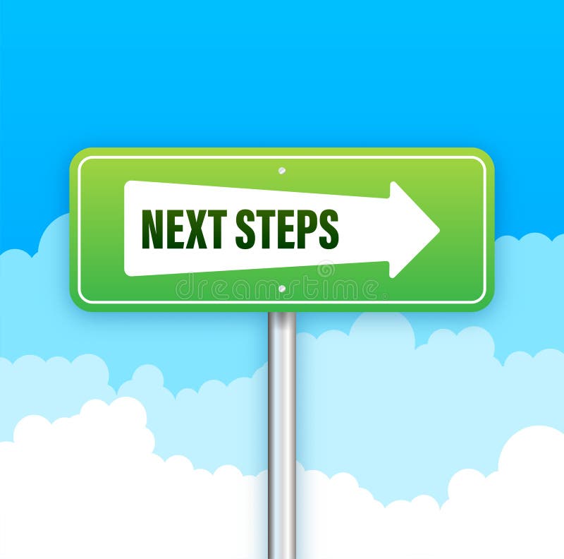 Next Steps Road Sign Illustration. Illustration Vector Graphic Stock ...