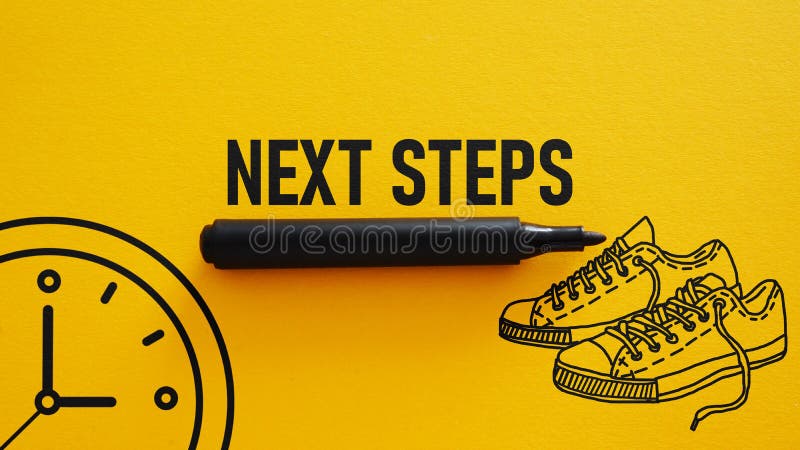 Next Step Loading Concept is Shown Using the Text Stock Photo - Image ...