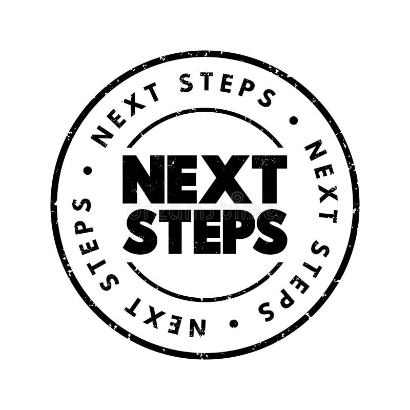Next Steps Text Stamp, Concept Background Stock Illustration ...
