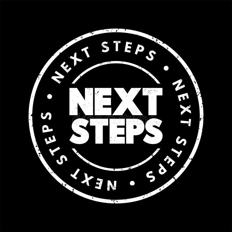 Next Steps Text Stamp, Concept Background Stock Illustration ...