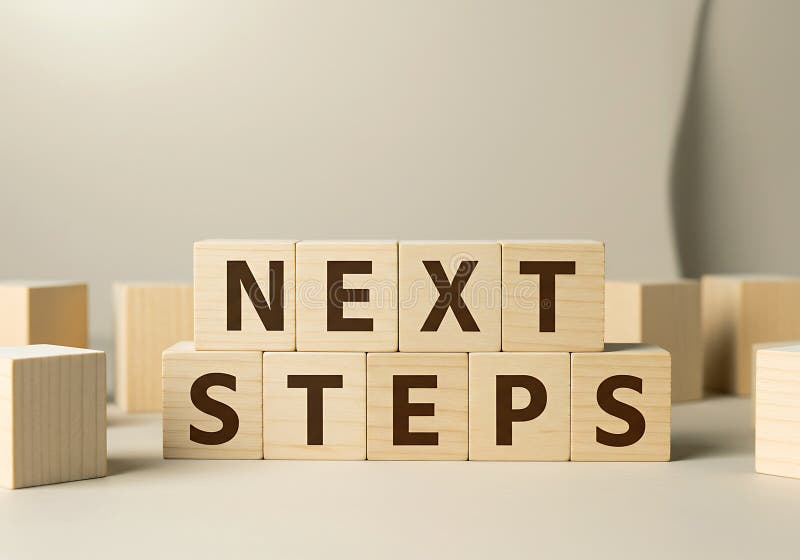 Next Steps Wooden Blocks Minimalist Professional Project Management ...
