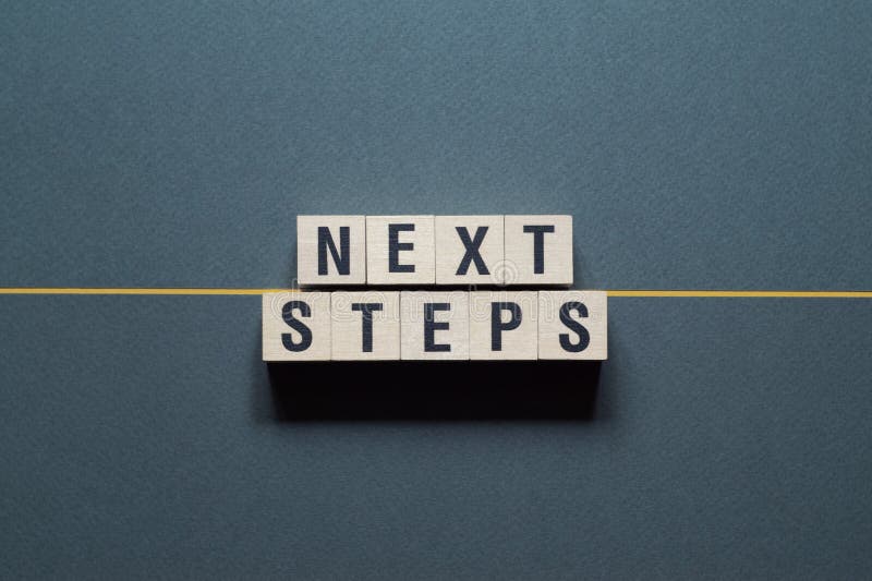 Next Steps - Word Concept on Cubes,text Stock Photo - Image of move ...